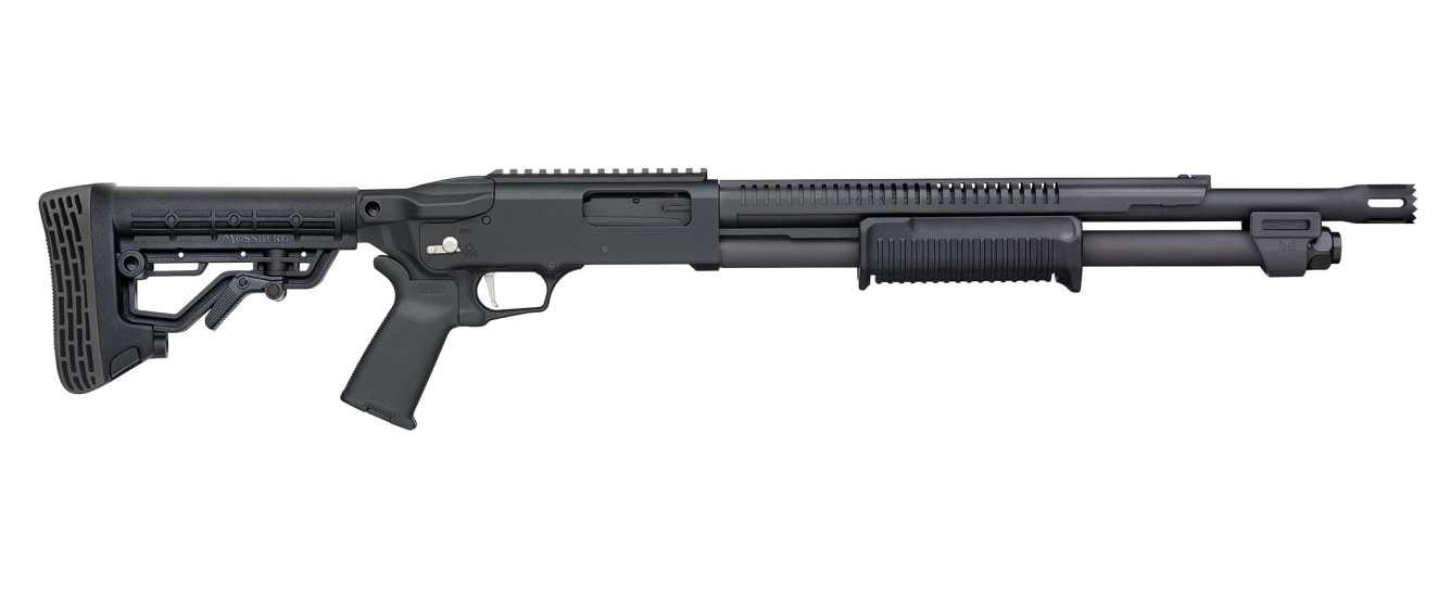 Mossberg 590R 18.5" Stand-Off Barrel, Rotary Safety, Mil-Spec Stock, 6 ...