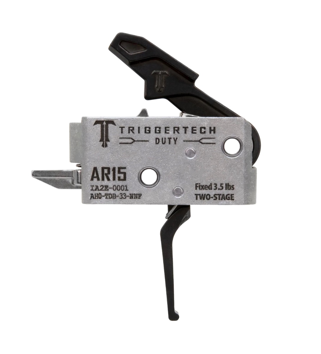 TriggerTech, AR15 Duty Two Stage Trigger, Flat Lever, PVD Black