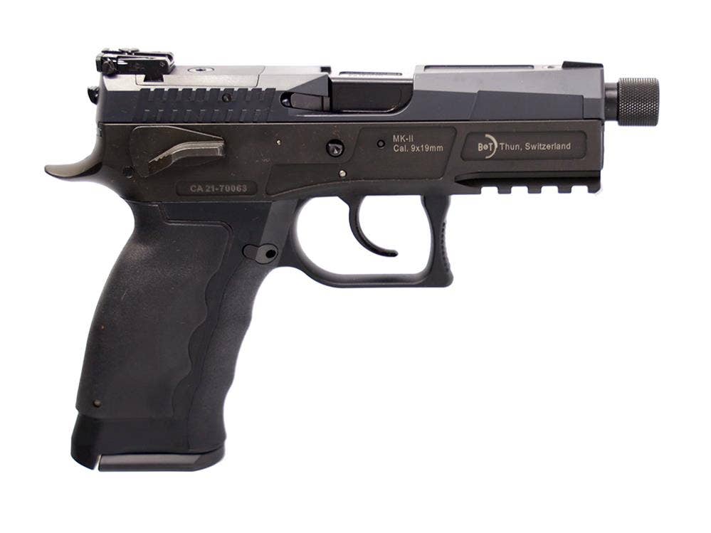 B&T MKII, 4.33” Threaded Barrel, SA/DA, Optic Ready, 9mm